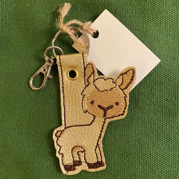 Gold Alpaca Keyring :: Let's Go Alpacas!